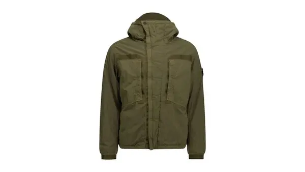 Stone Island Warp Rib Parka Jacket - Green