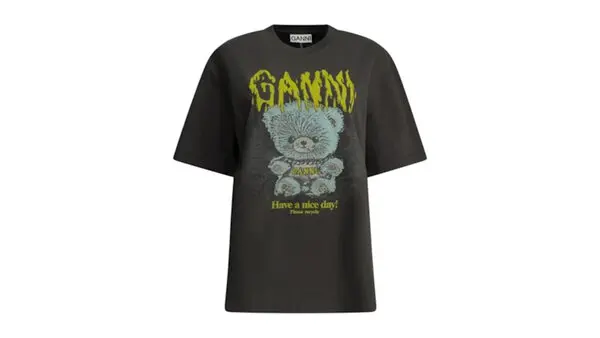 GANNI Forest Teddy Crewneck Sweat-shirt T-shirt