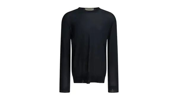 GOLDEN GOOSE Wool Crew Neck Sweater - Blue