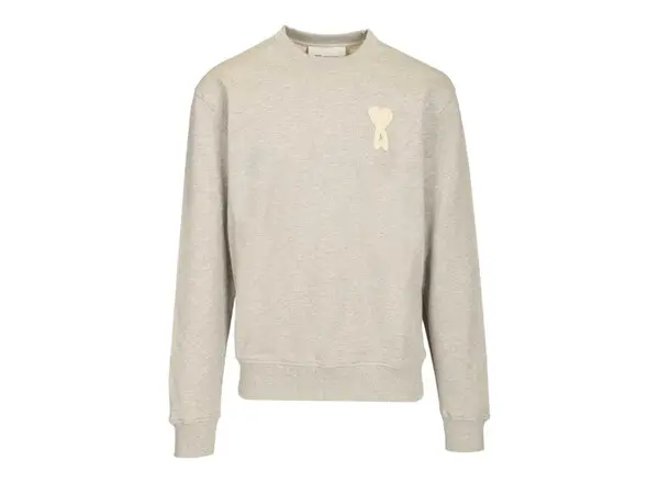 AMI Paris De Coeur Long Sleeves Sweatshirt - Grey