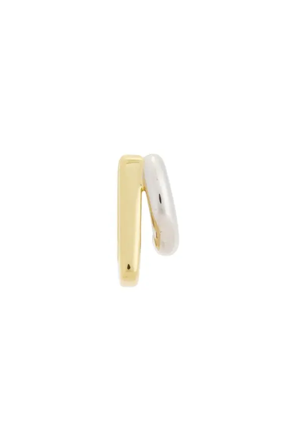 Demarson Tina Micro Sterling Silver Single Huggie Earring - Two Tone