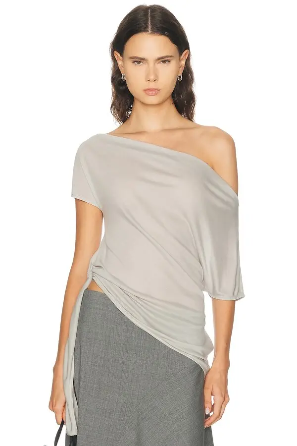 ST. AGNI Fine Jersey Off Shoulder Top