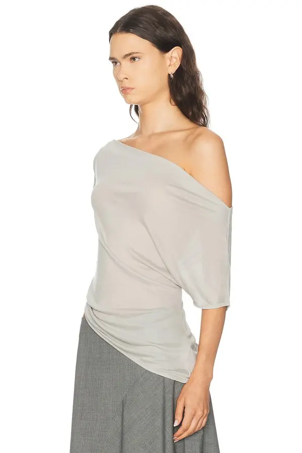 ST. AGNI Fine Jersey Off Shoulder Top