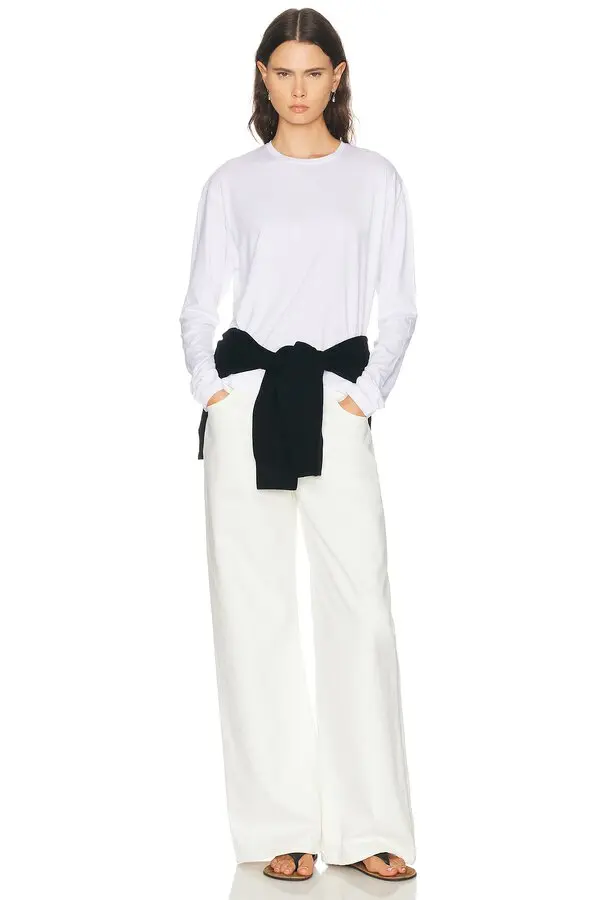 TOTEME Classic Long Sleeve Tee - White