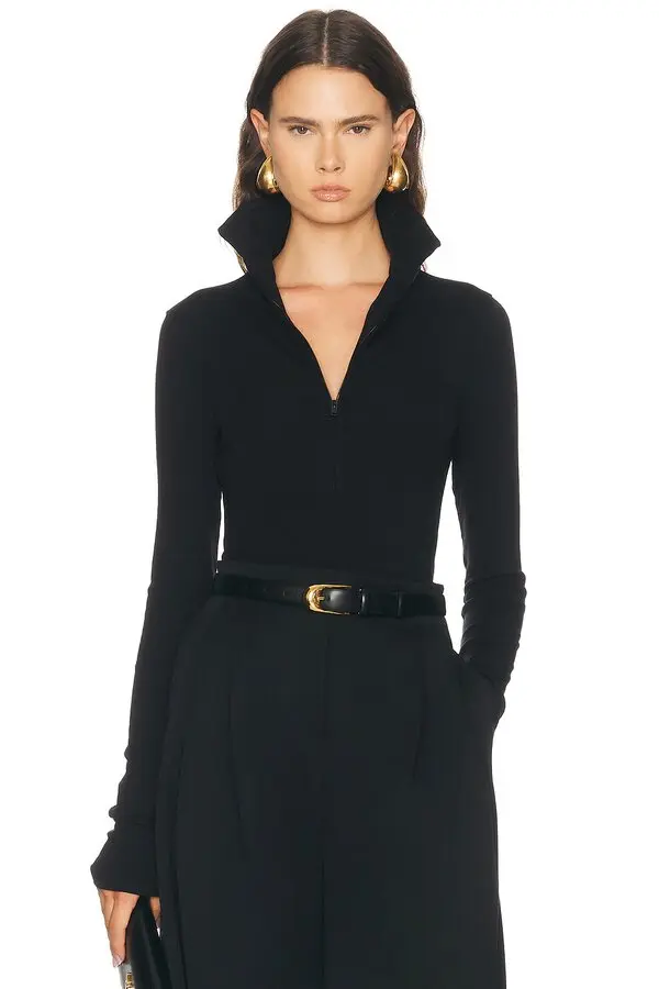 MUGLER Quarter Zip Top