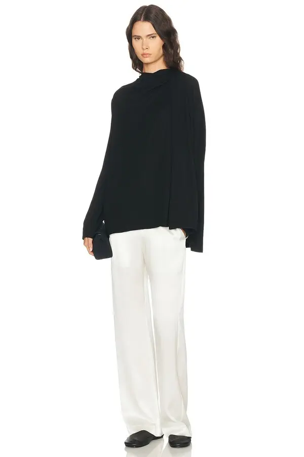 TOTEME Draped Blouse - Black