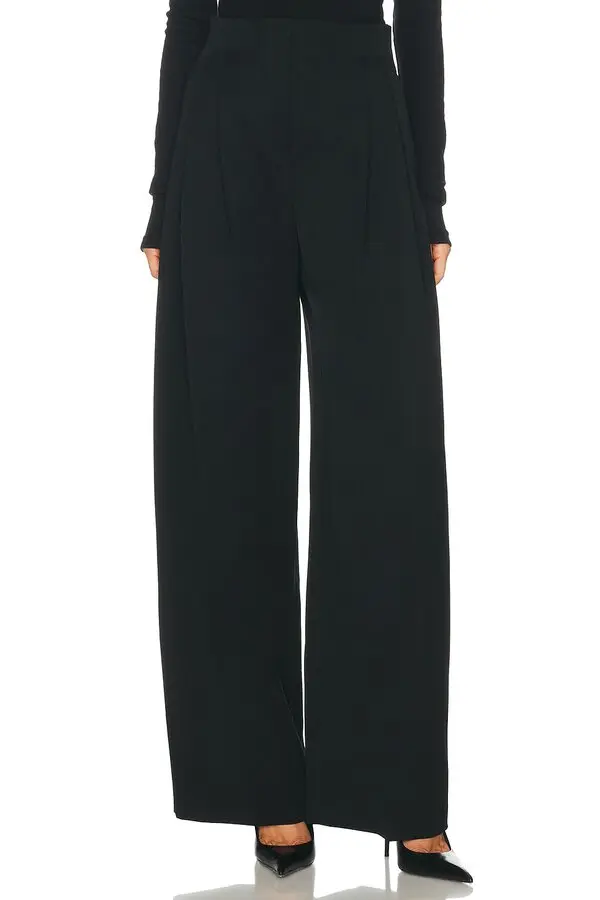 MUGLER High Waist Masculine Straight Pant