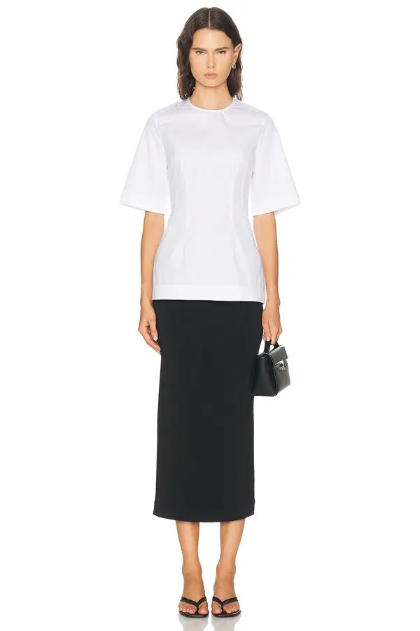 TOTEME Sculptural Cotton Tee - White