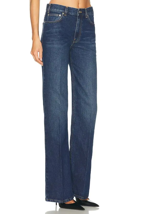 MUGLER Low Waist Straight Leg Jeans