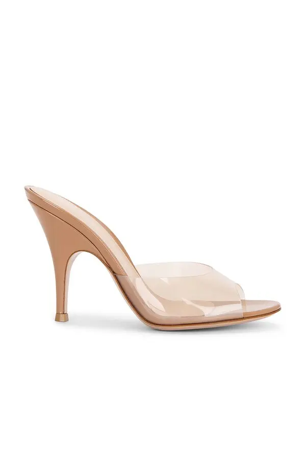 GIANVITO ROSSI Sofia Plexi Mules - Praline