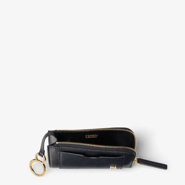 Fendi Ff Card Case Pouch - Black