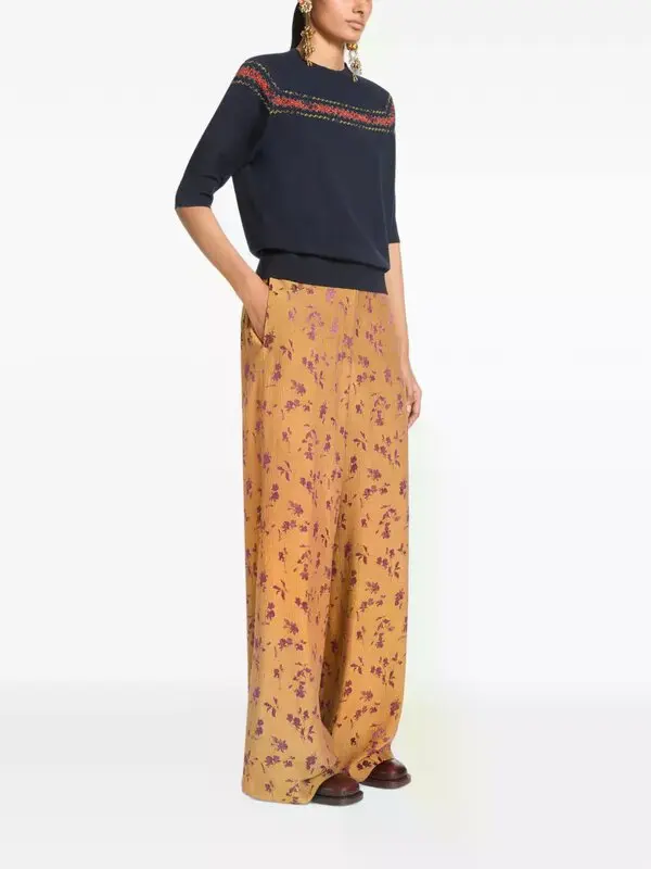 Dries Van Noten Embroidered Wool Sweater