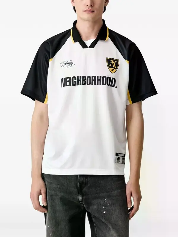 NEIGHBORHOOD Logo-print Panelled T-shirt - White