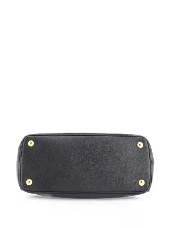 Prada Galleria Double Zip Saffiano Leather Small Tote Bag