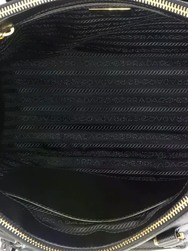 Prada Galleria Double Zip Saffiano Leather Small Tote Bag