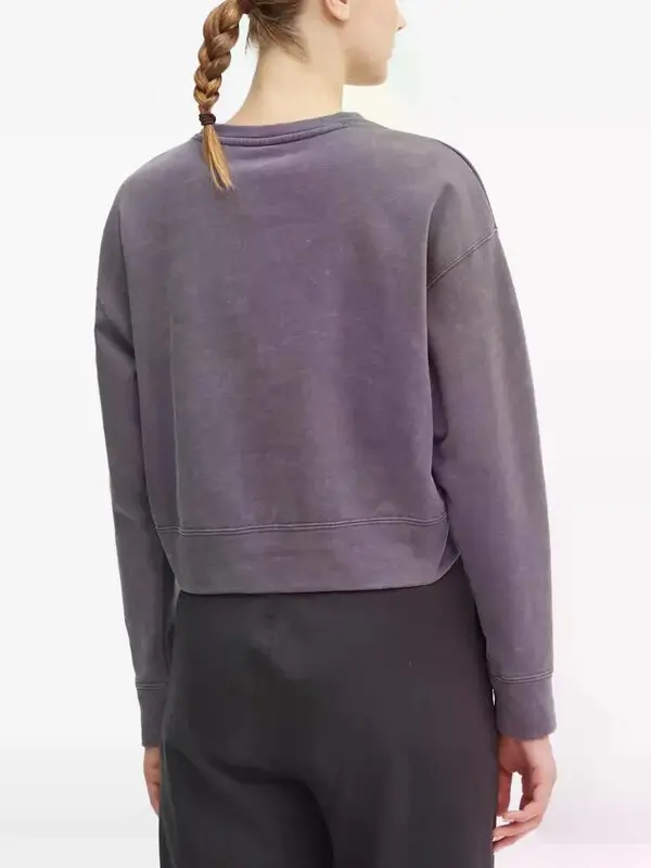 PUMA Logo Print Cropped Sweater