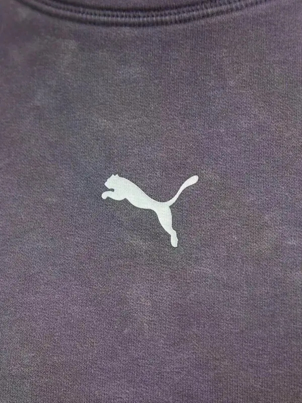 PUMA Logo Print Cropped Sweater