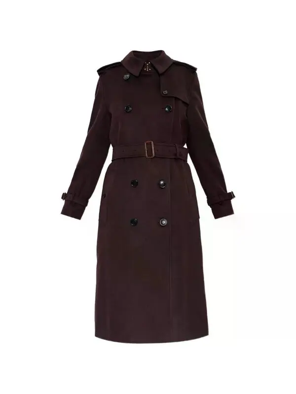 Burberry Kensington Double-breasted Coat - Purple