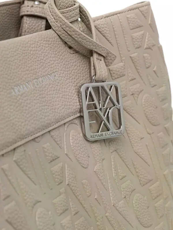 Armani Exchange Logo-embossed Tote Bag - White