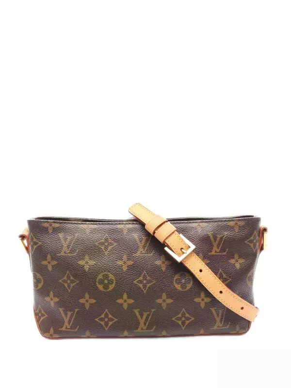 LOUIS VUITTON 2002 Trotteur Monogram Shoulder Bag - Brown