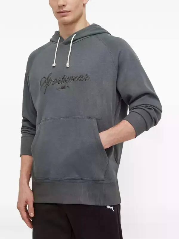 PUMA Logo-embroidered Drawstring Hoodie