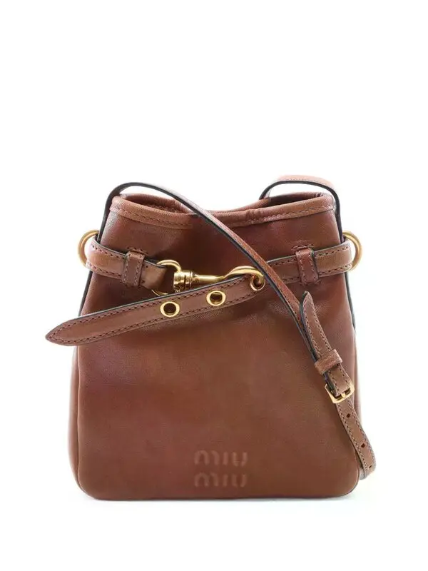 Miu Miu 2020s Mini Nappa Aviator Shoulder Bag - Brown