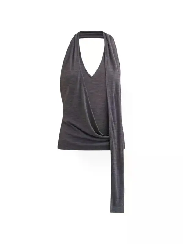 BELLE ANNA Draped Halterneck Top