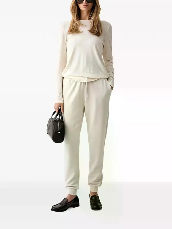 Armani Exchange Rhinestone Logo Track Pants - Neutrals