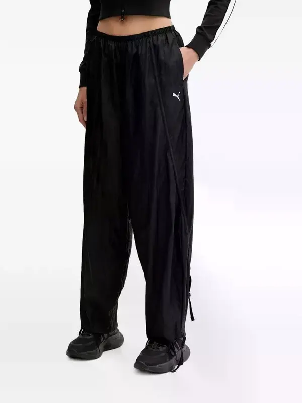PUMA Logo-print Drawstring Track Pants - Black
