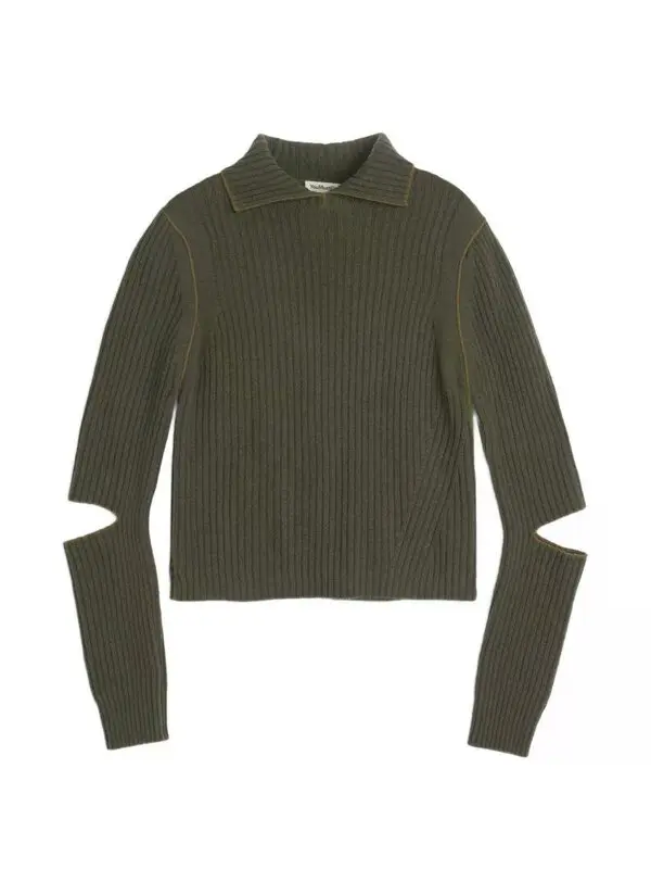 You Must Create Peeka Ribbed-knit Sweater