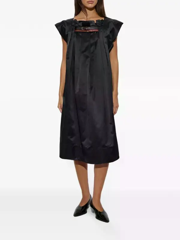 Marni Belted-detail Pleated Midi Dress