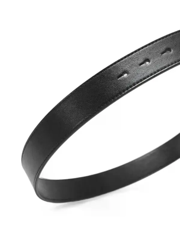 Maje Leather Belt With Oval Buckle