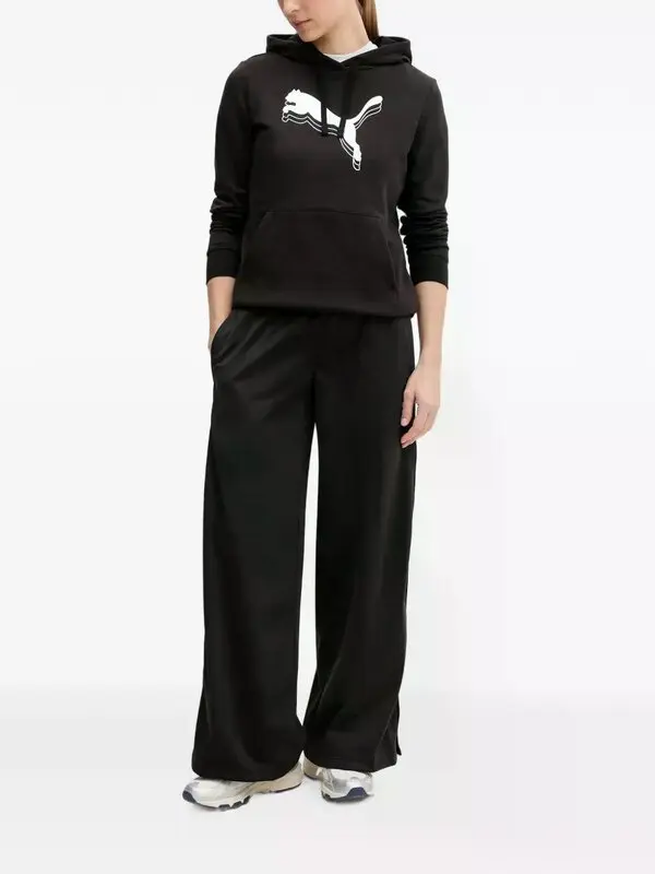 PUMA Logo-print Drawstring Hoodie - Black