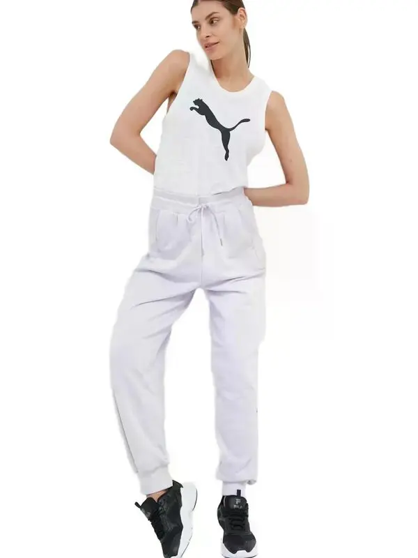 PUMA Logo Print Drawstring Track Pants