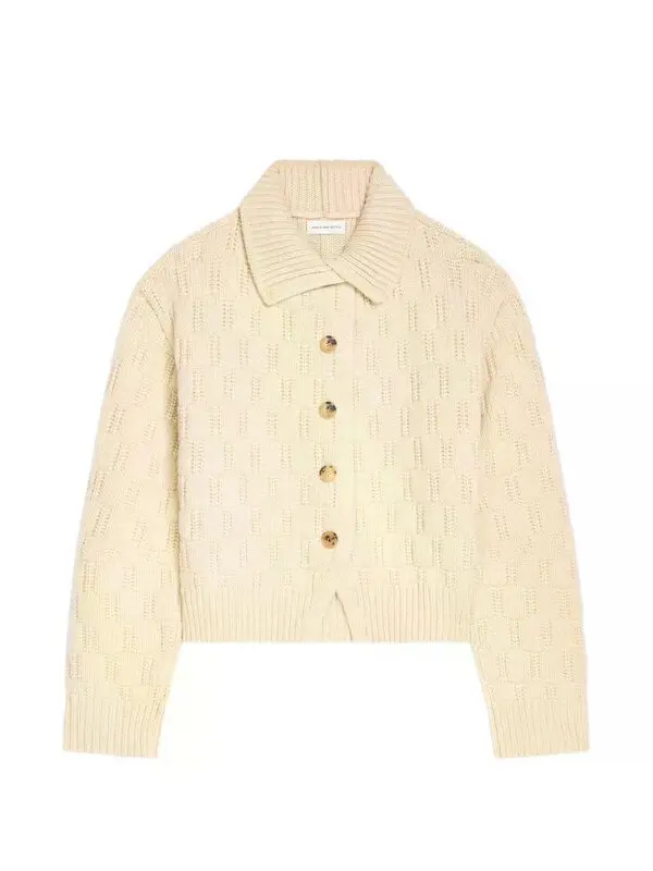 Dries Van Noten Textured Wool Cardigan - Neutrals