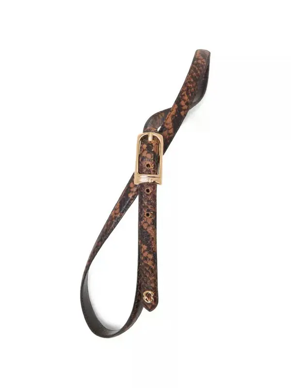 Maje Slim Embossed Leather Belt