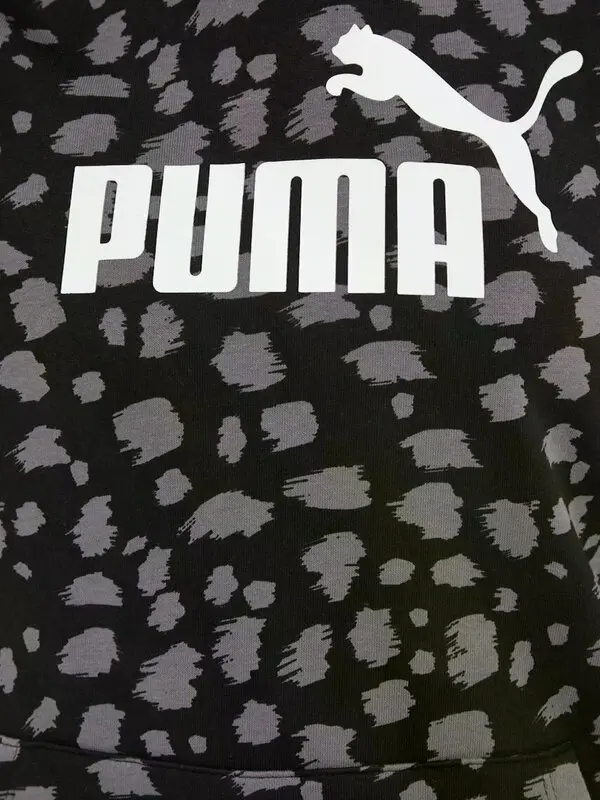 PUMA Leopard Print Drawstring Hoodie