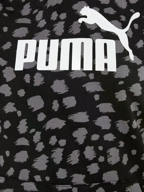 PUMA Leopard Print Drawstring Hoodie