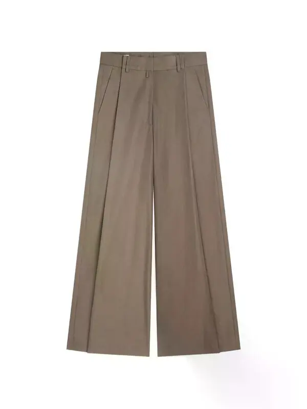 Dries Van Noten Wide-pleated Cotton Pants - Grey