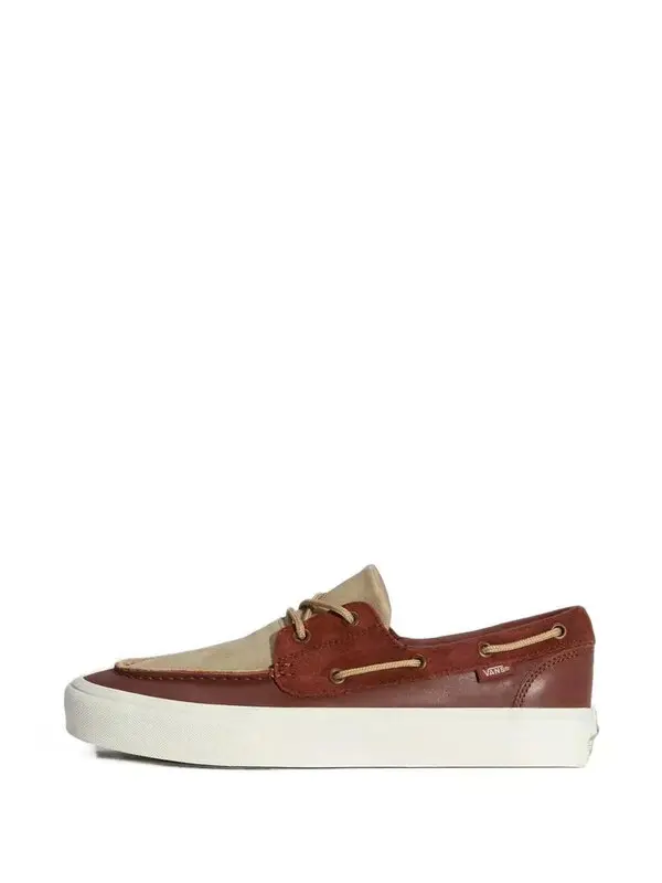 VANS Suede Panelled Boat Shoes - Red