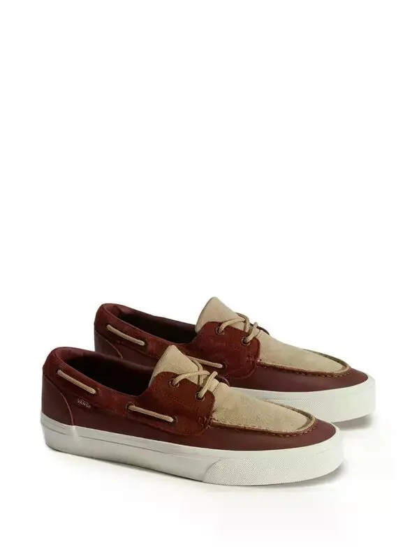 VANS Suede Panelled Boat Shoes - Red