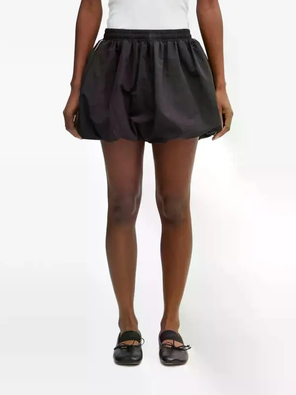 PUMA T7 Ballon Piped-trim Puff-hem Mini Skirt - Black