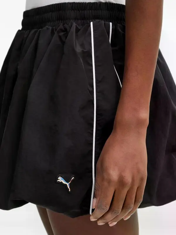 PUMA T7 Ballon Piped-trim Puff-hem Mini Skirt