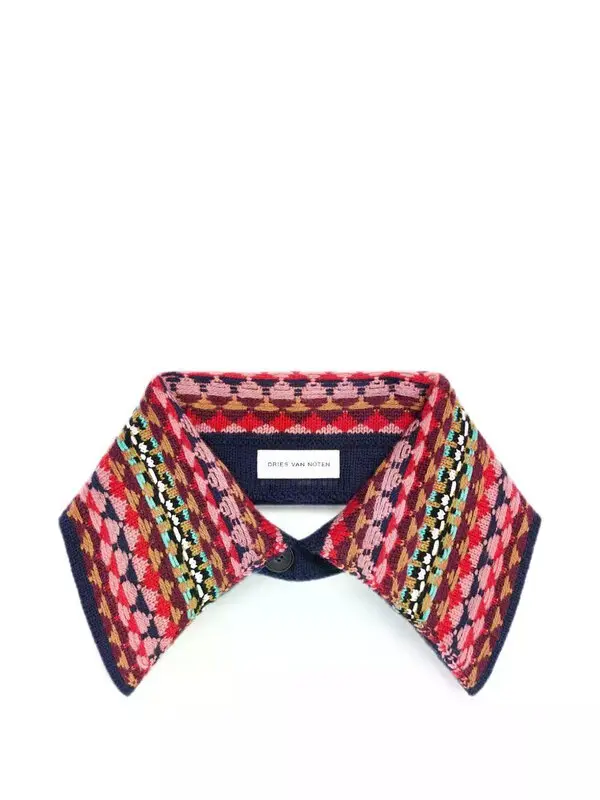 Dries Van Noten Jacquard-wool Collar