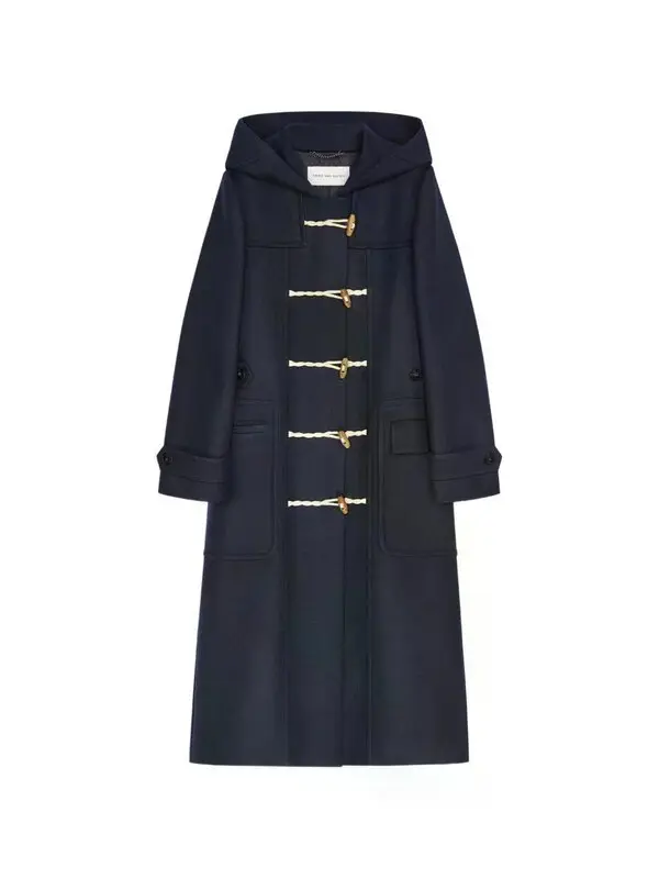 Dries Van Noten Wool Duffle Coat - Blue