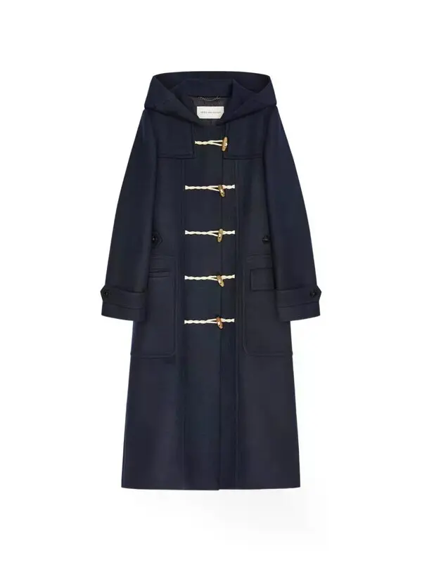 Dries Van Noten Wool Duffle Coat - Blue