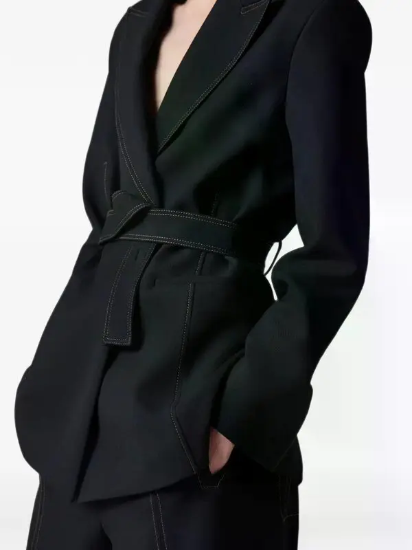 Paul Smith Belted Jacket With Contrast Top Stitching
