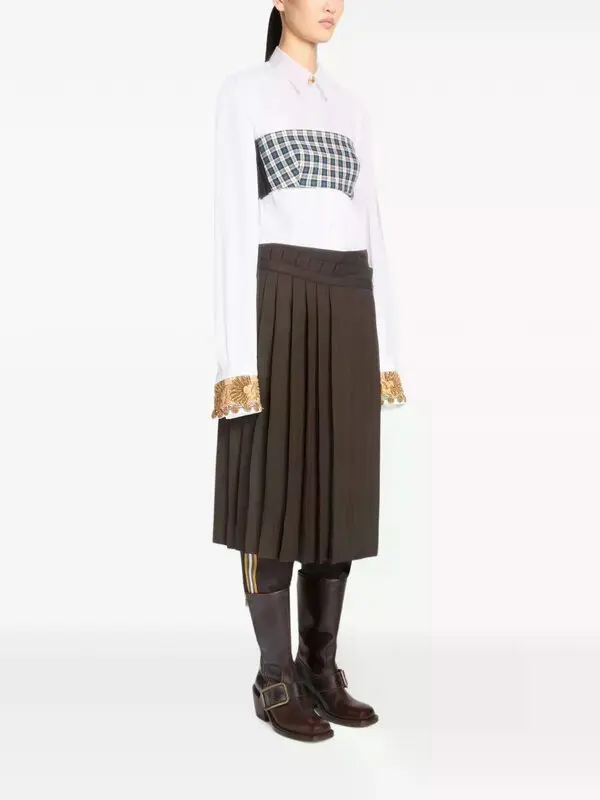 Dries Van Noten Cotton Flannel Bandeau Top