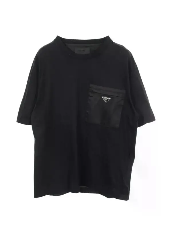 Prada 2010s Re-nylon Triangle-logo T-shirt - Black
