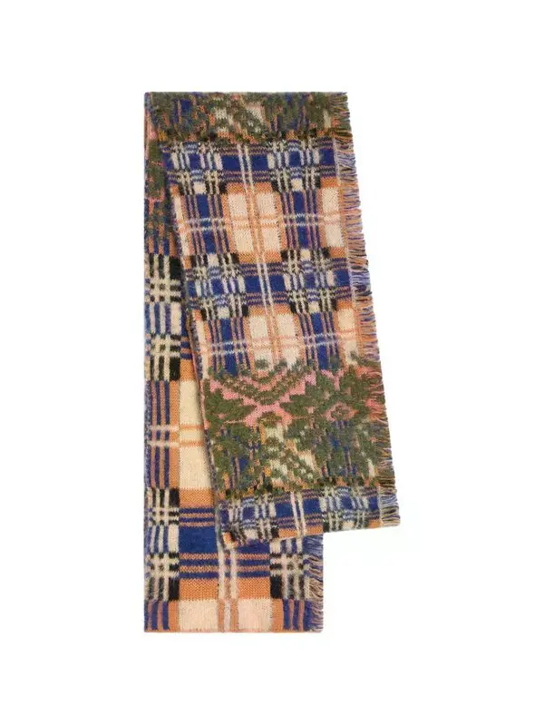 Dries Van Noten Patchwork Wool Scarf - Neutrals
